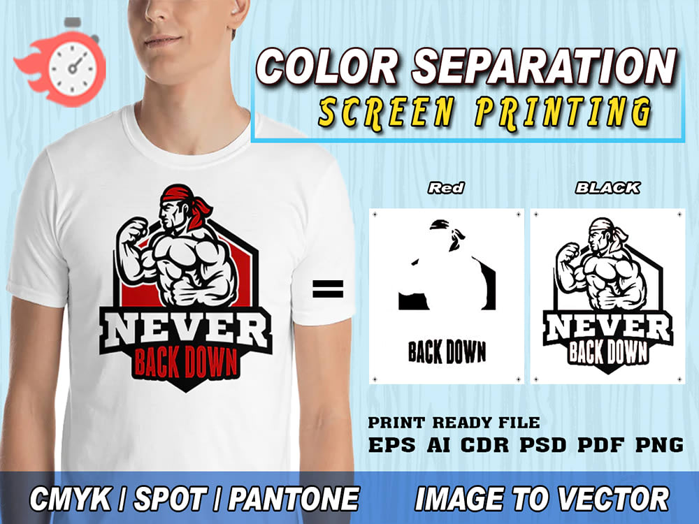 Color Separation for Screen Printing shop CMYK, Spot colors | Upwork