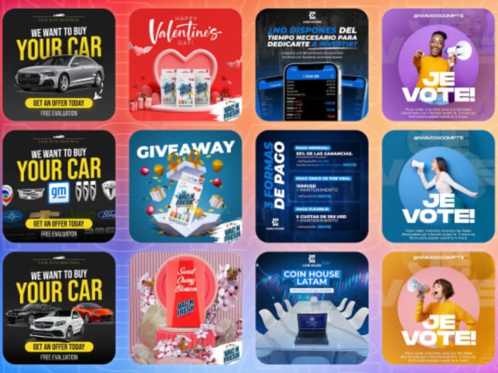 All kind of Social Media Designs Post, Banners & Thumbnails | Upwork