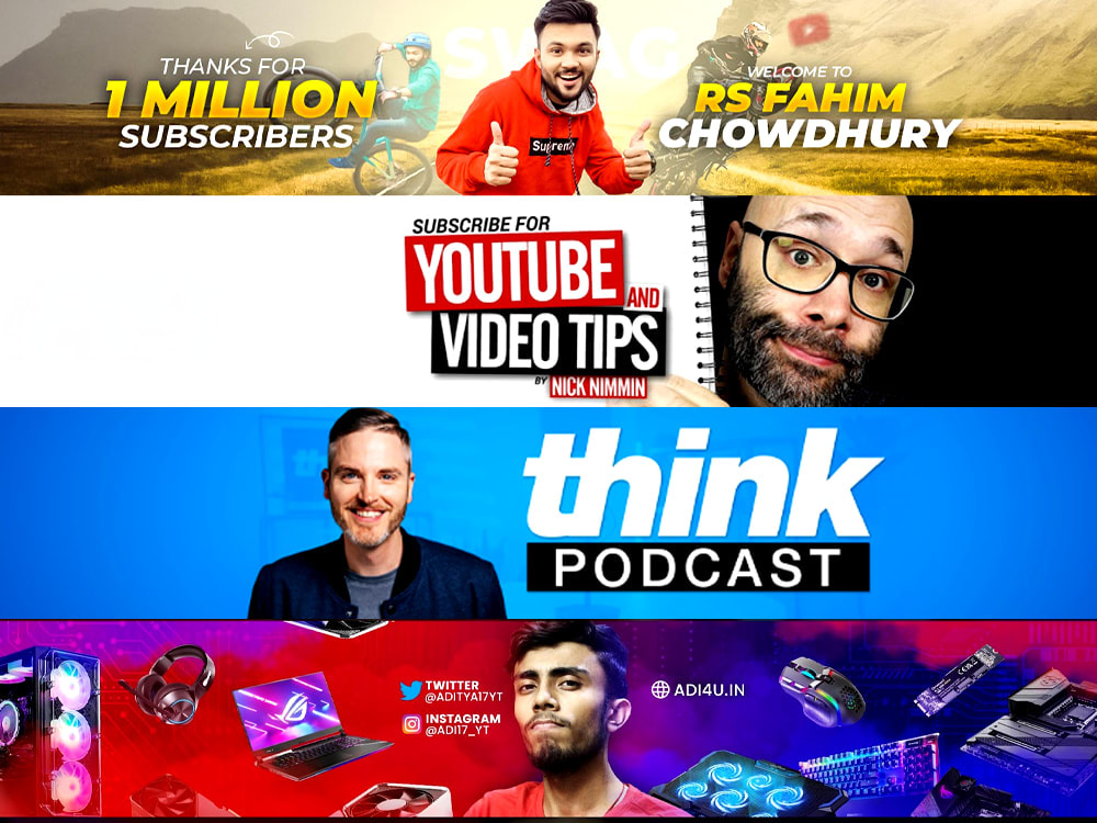 Premium YouTube Cover art-Channel Art - YouTube Banner design | Upwork