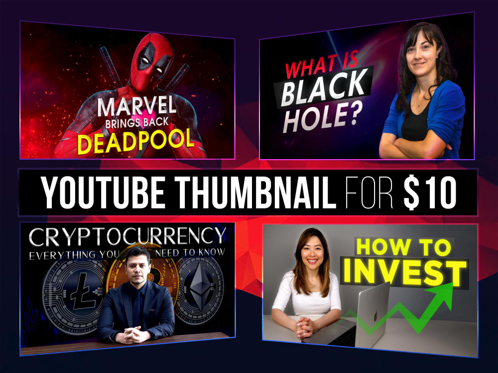 Attractive YouTube Thumbnail for $10 | Upwork