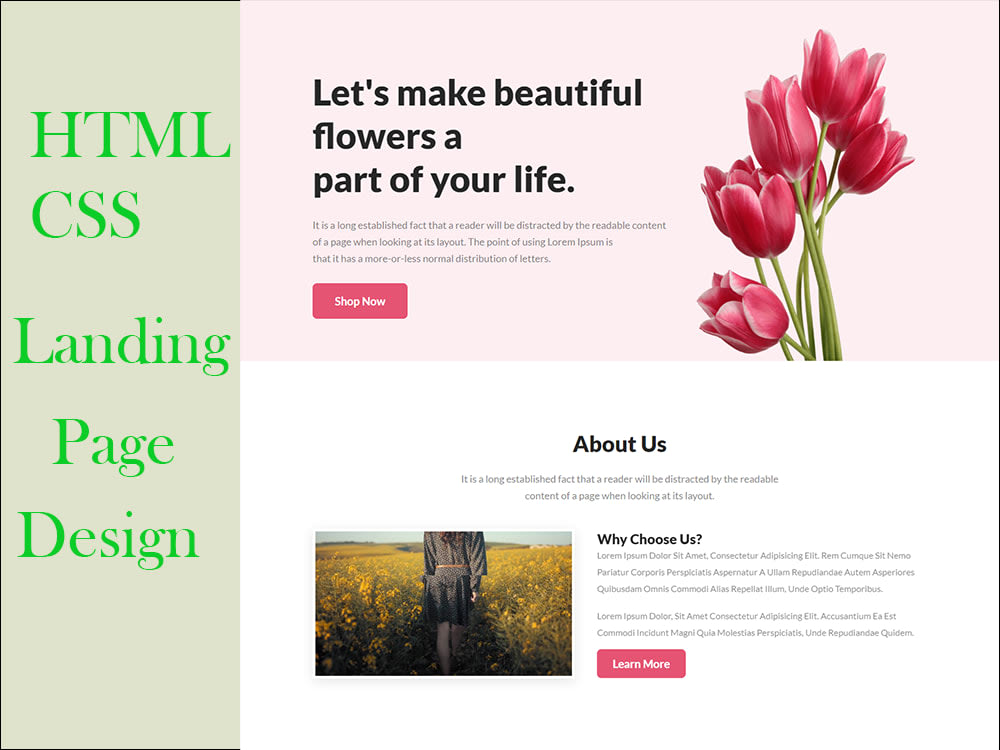 A professional responsive html landing page or website | Upwork