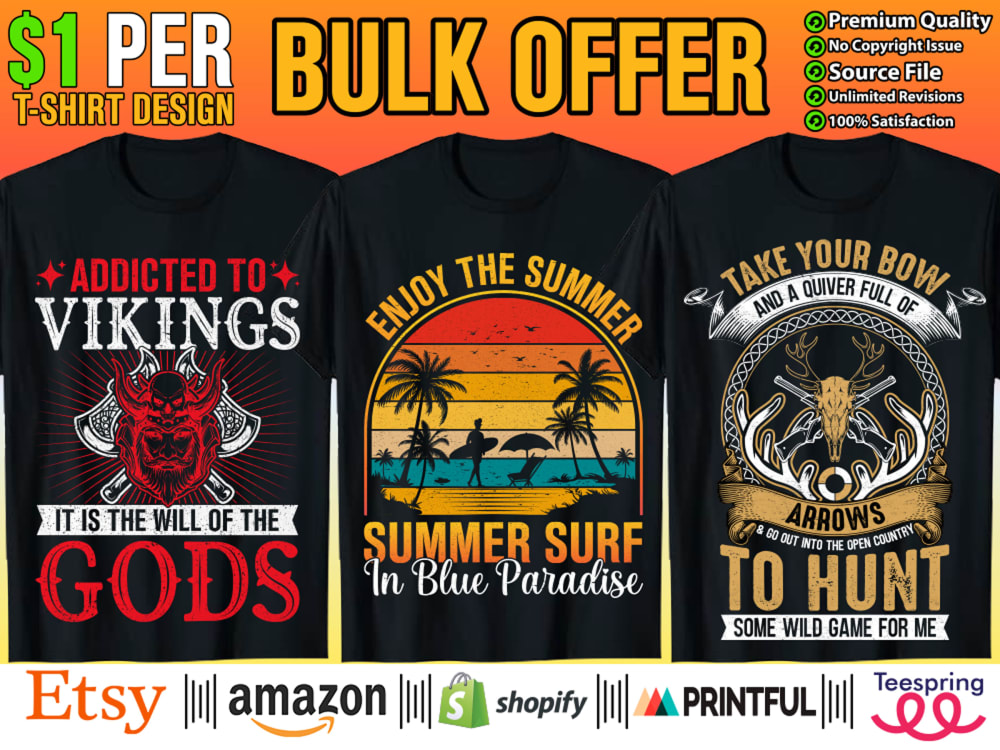 A Custom Amazing T-shirt Design | Upwork