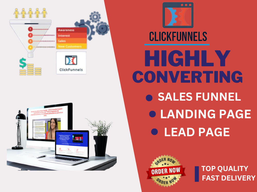 High-converting click funnel landing page/Sales funnel | Upwork