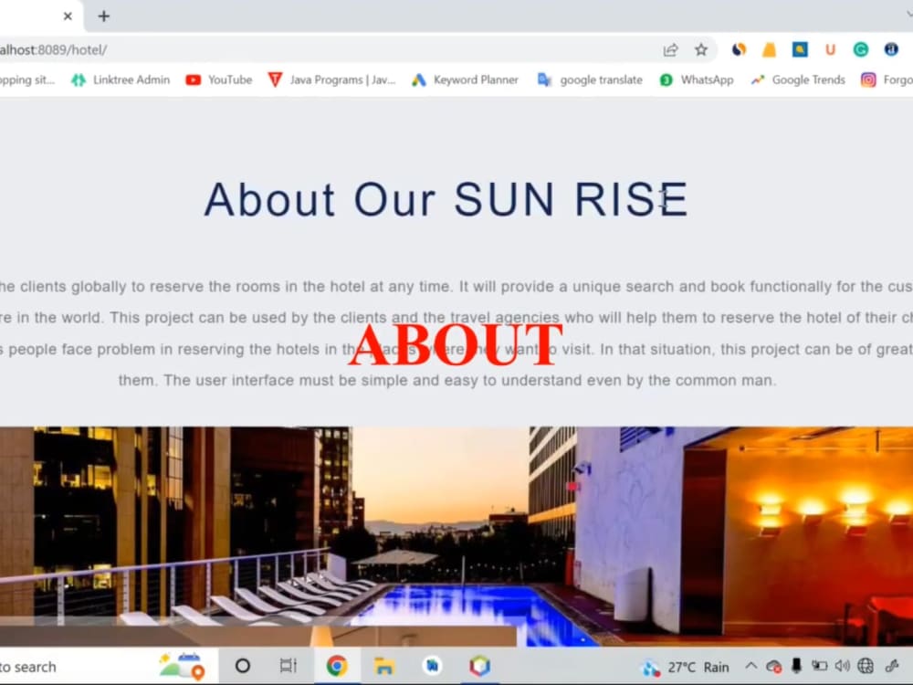Hotel management system project in java web application | Upwork