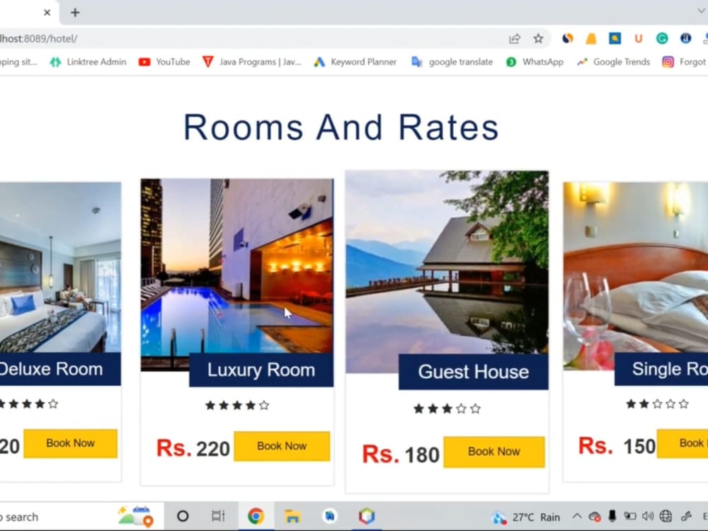 Hotel management system project in java web application | Upwork