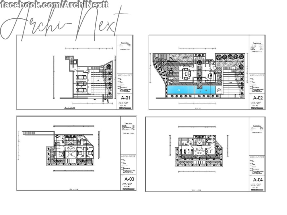 Villa plans PDF & DWG | Upwork