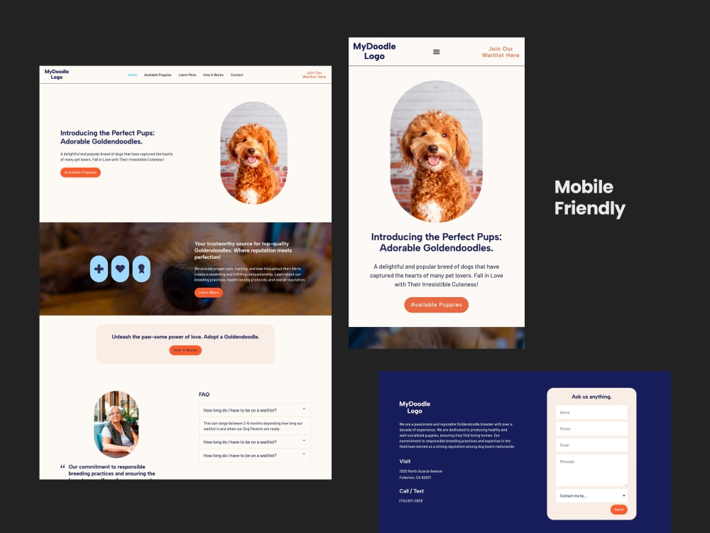 A 5 page website design. It will include copy and stock photos for $5k ...