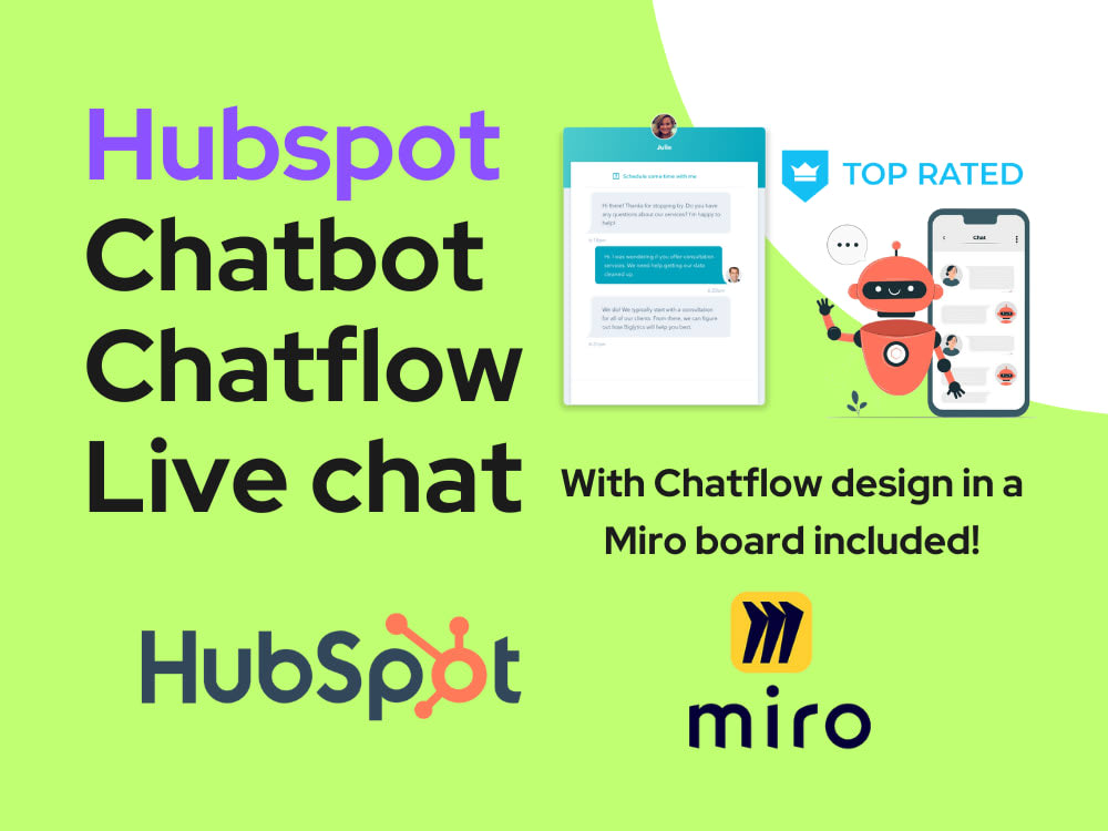 A Hubspot chatbot / live chat / chatflow for Lead Generation, Support ...