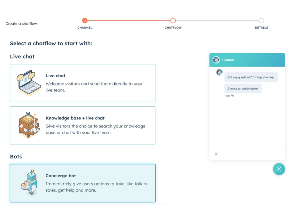 A Hubspot chatbot / live chat / chatflow for Lead Generation, Support, CRM. | Upwork