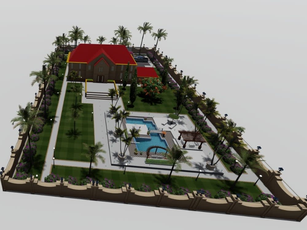 Architectural Plan, Landscape Design, Garden and Swimming Pool | Upwork