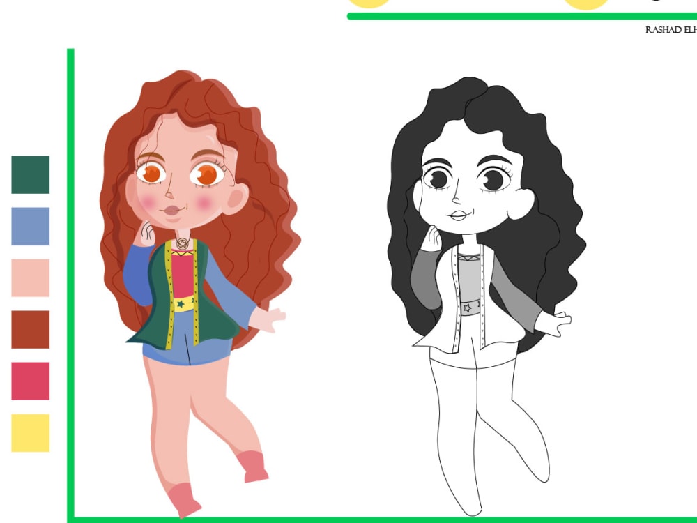 2D Vector Style Character Design _ illustrator cartoon Design | Upwork