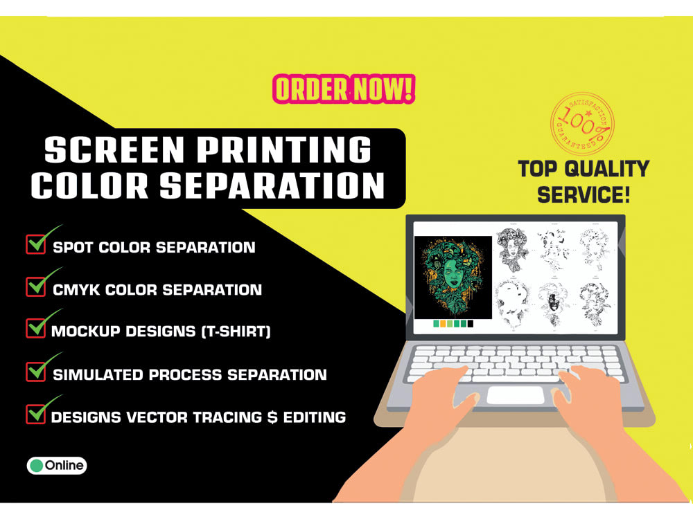 Graphic design, Color separation, and print-ready file for Screen Print ...