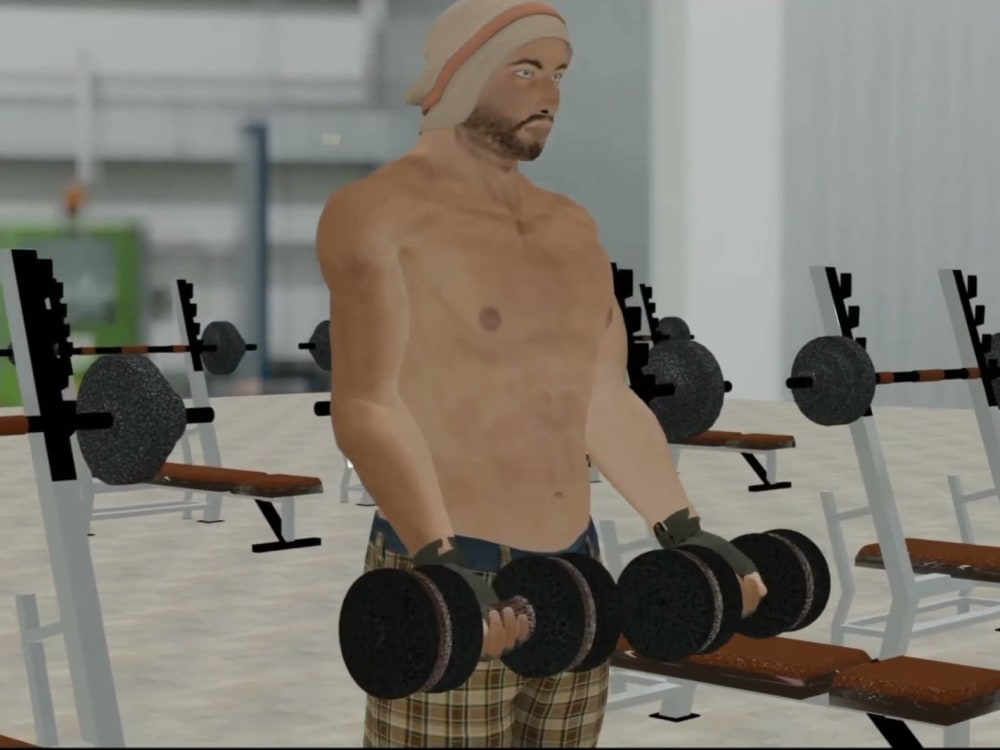 A fantastic 3d workout animation, Gym character design and fitness | Upwork