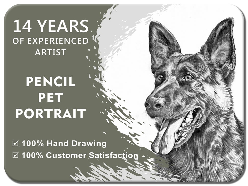 An attractive pencil pet portrait of your dog, cat or any pet | Upwork