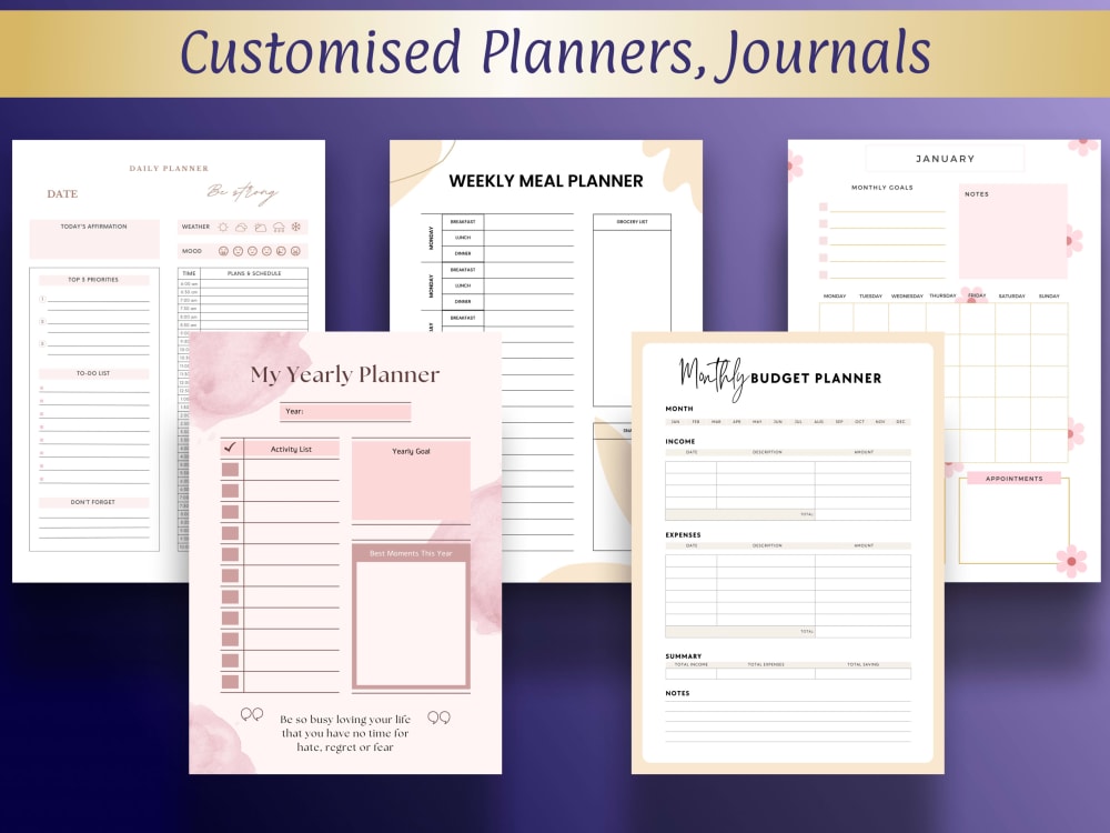 Professional full custom journals and planners | Upwork