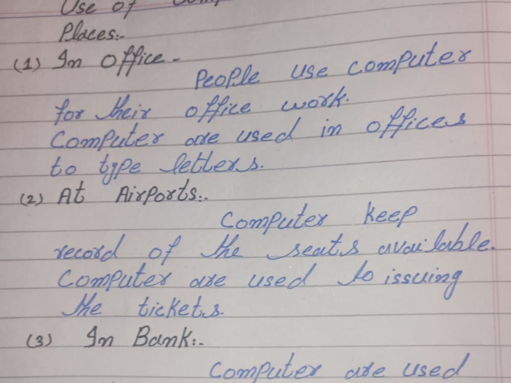 Handwritten assignment, document,speech, note with my beautiful ...