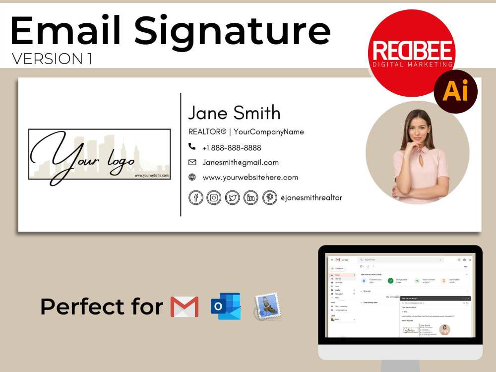 Create a Profesional Email signture | Upwork