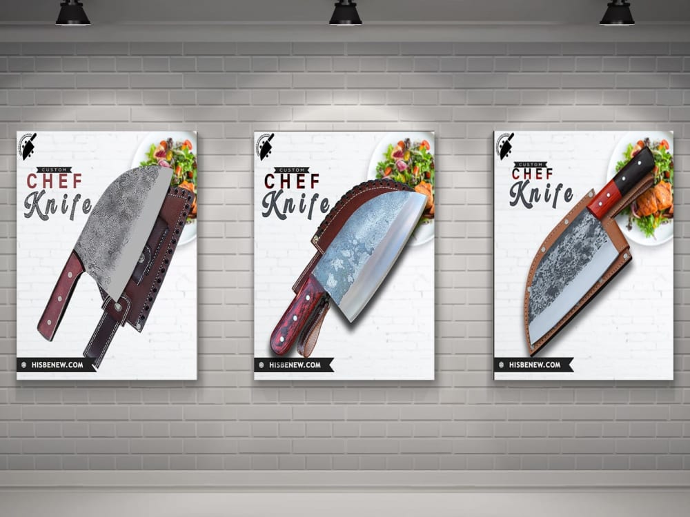 A chef knife poster design | Upwork