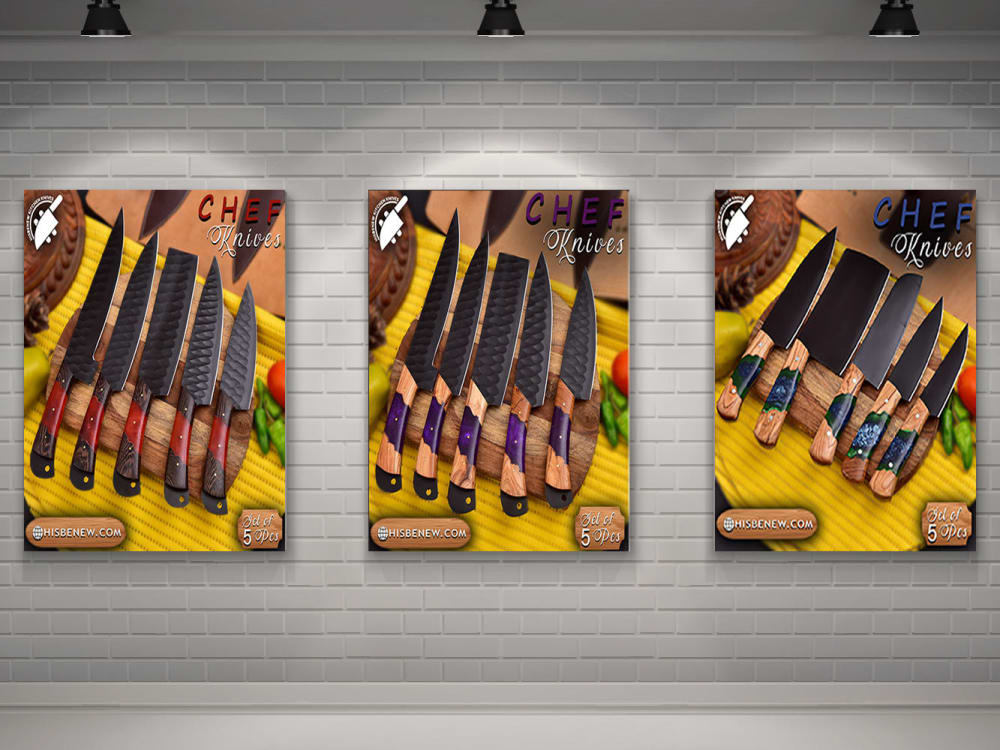 A chef knife poster design | Upwork