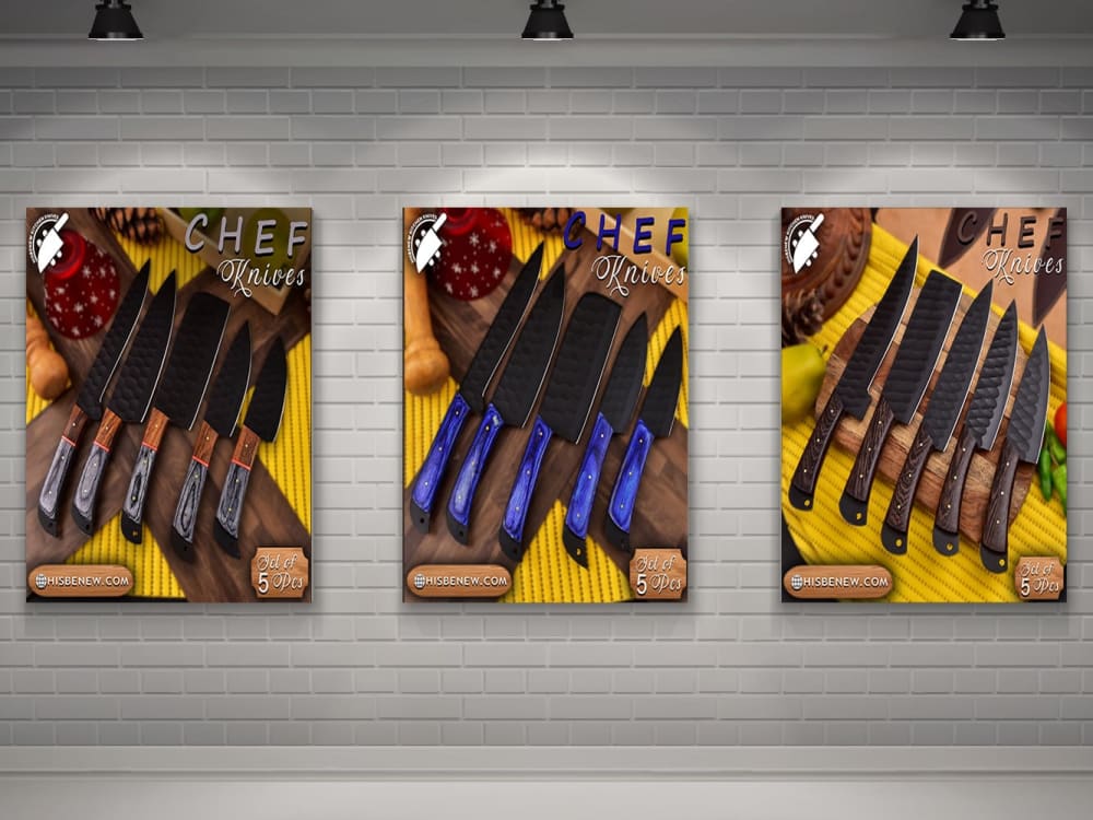 A chef knife poster design | Upwork