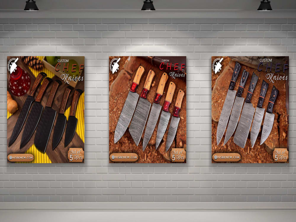 A chef knife poster design | Upwork