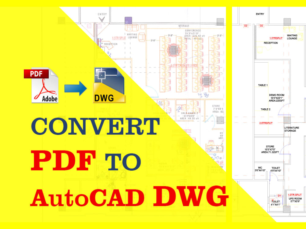 A scaled AutoCAD DWG drawing from your PDF | Upwork