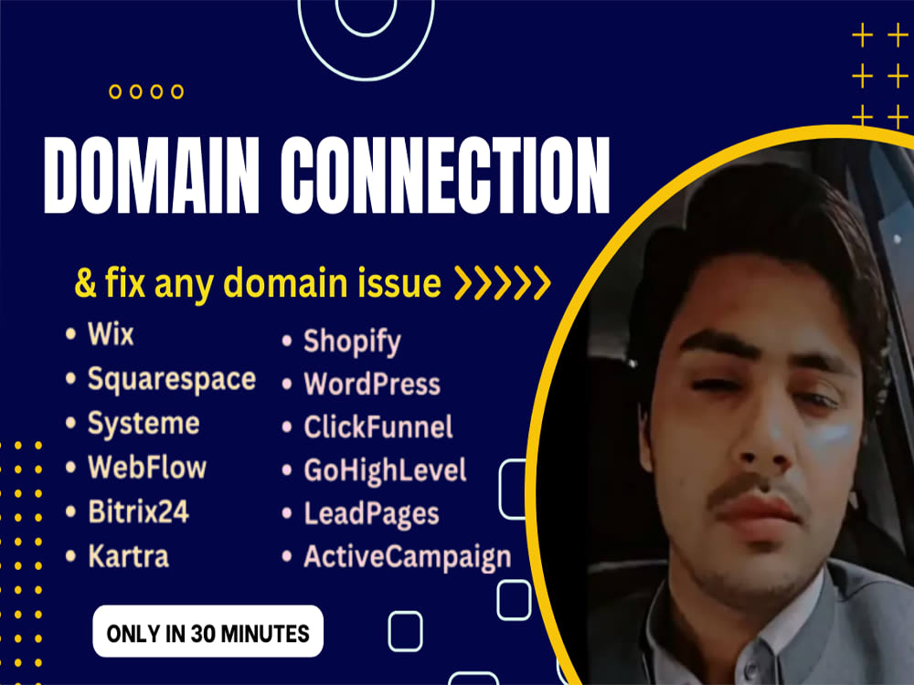 I will connect a domain to any website and fix any domain issue | Upwork