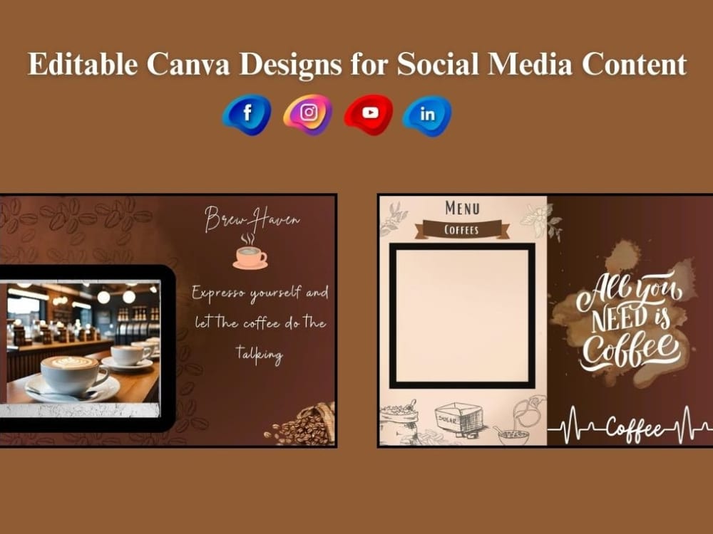 Excellent Editable Canva Design For Instagram Facebook And Linkedin