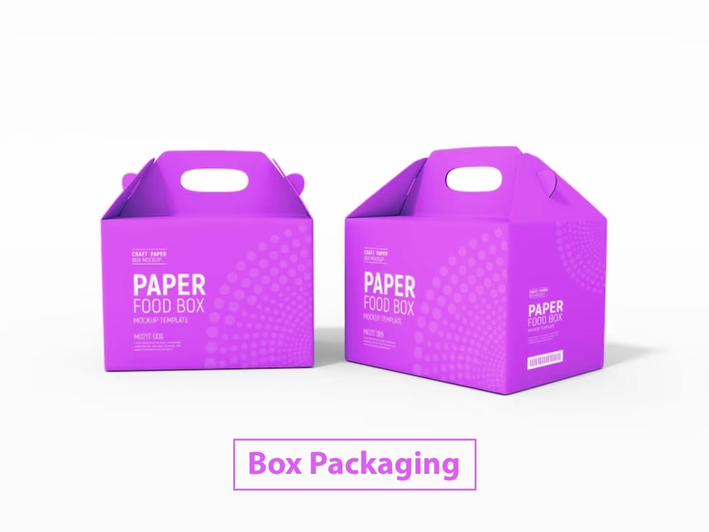 Box packaging, box layout, label and sticker with print-ready source ...