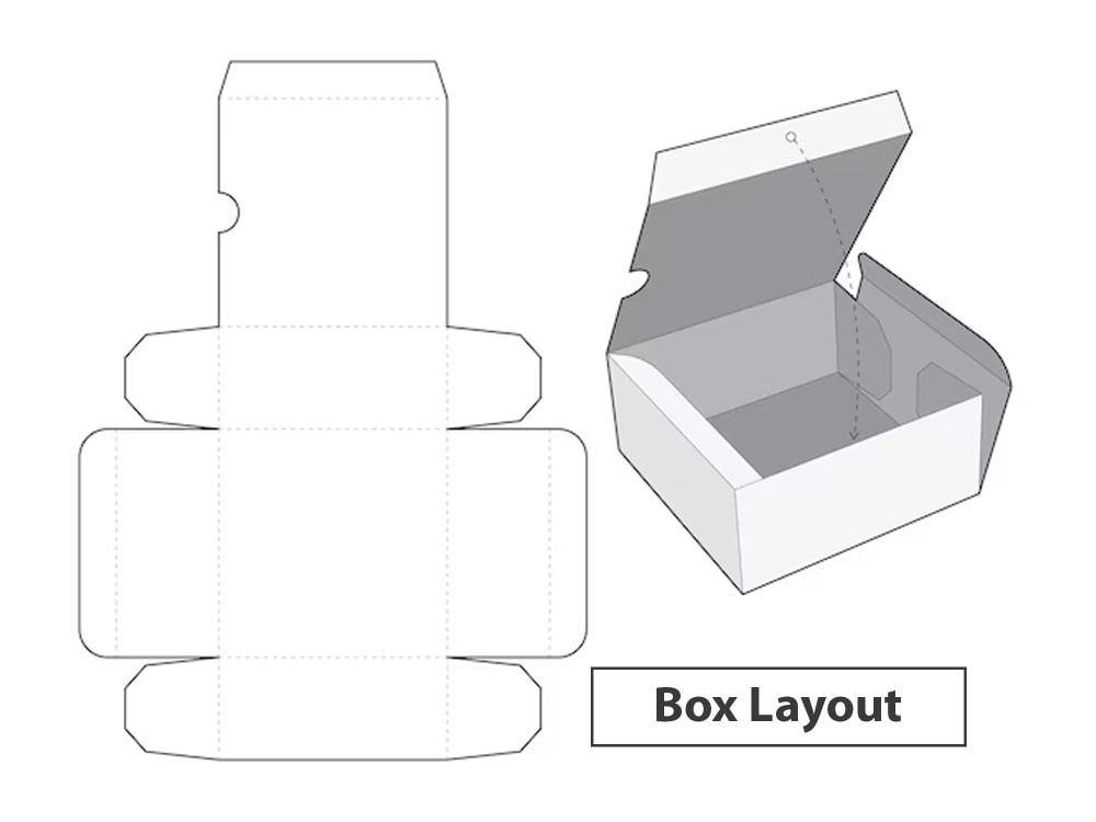 Box packaging, box layout, label and sticker with print-ready source ...
