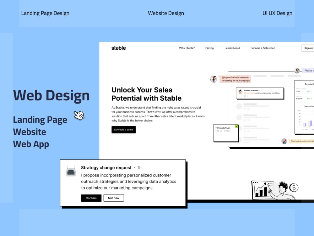 Responsive Website Landing Page Design | Landing Page UI UX | Website UI UX | Upwork