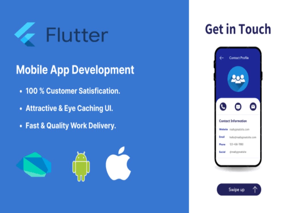 Flutter Mobile App Development for iOS and Android with Flutter Dart | Upwork