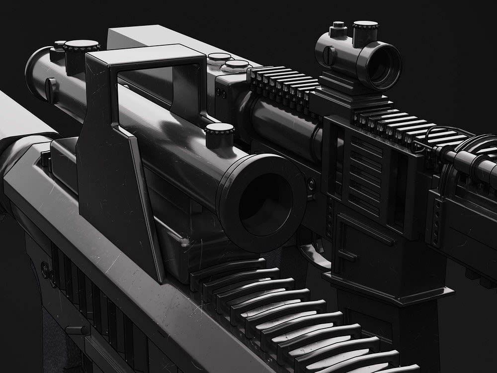 A quality 3D fps animation, gun modeling with realistic weapon ...