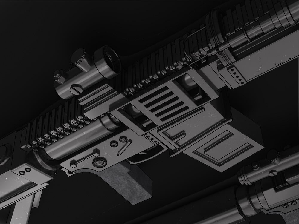 A quality 3D fps animation, gun modeling with realistic weapon ...
