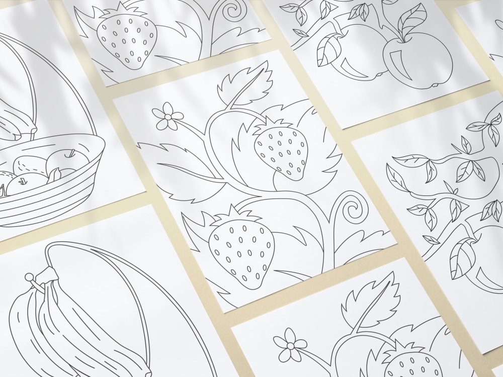 Coloring book pages for children made in Adobe Illustrator | Upwork