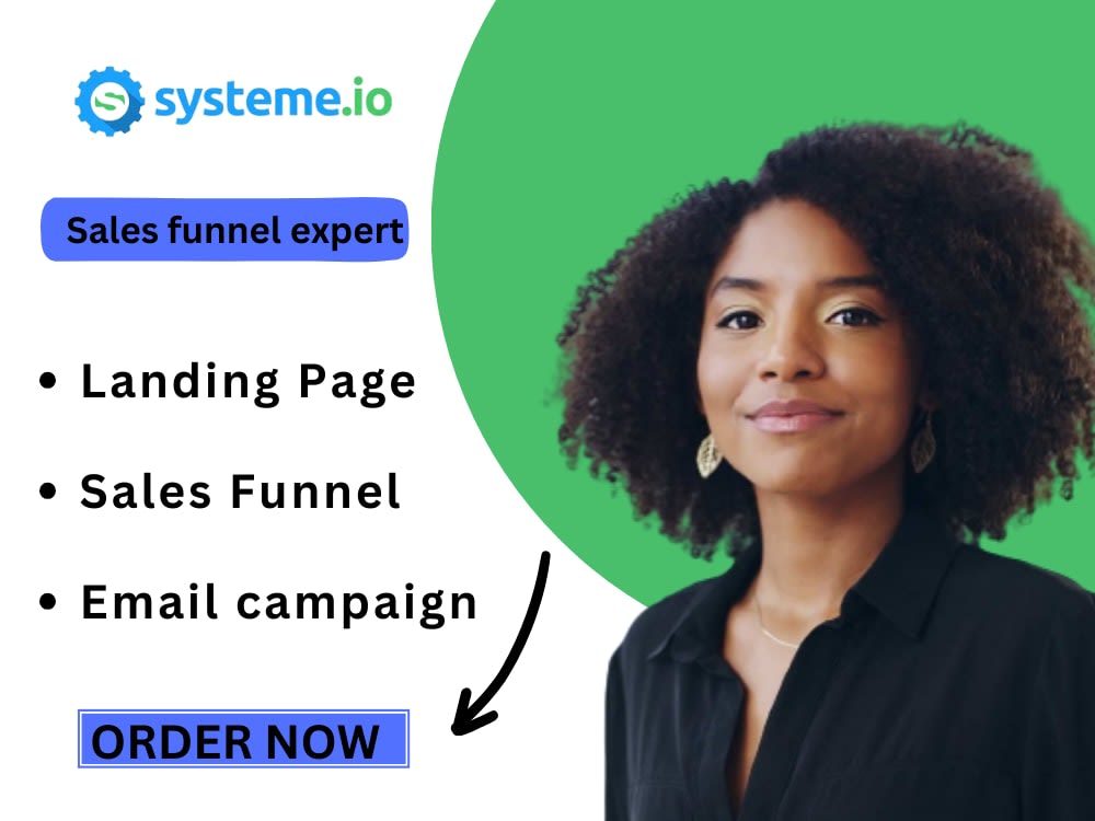 Systeme io sales funnel and systeme io landing pages | Upwork