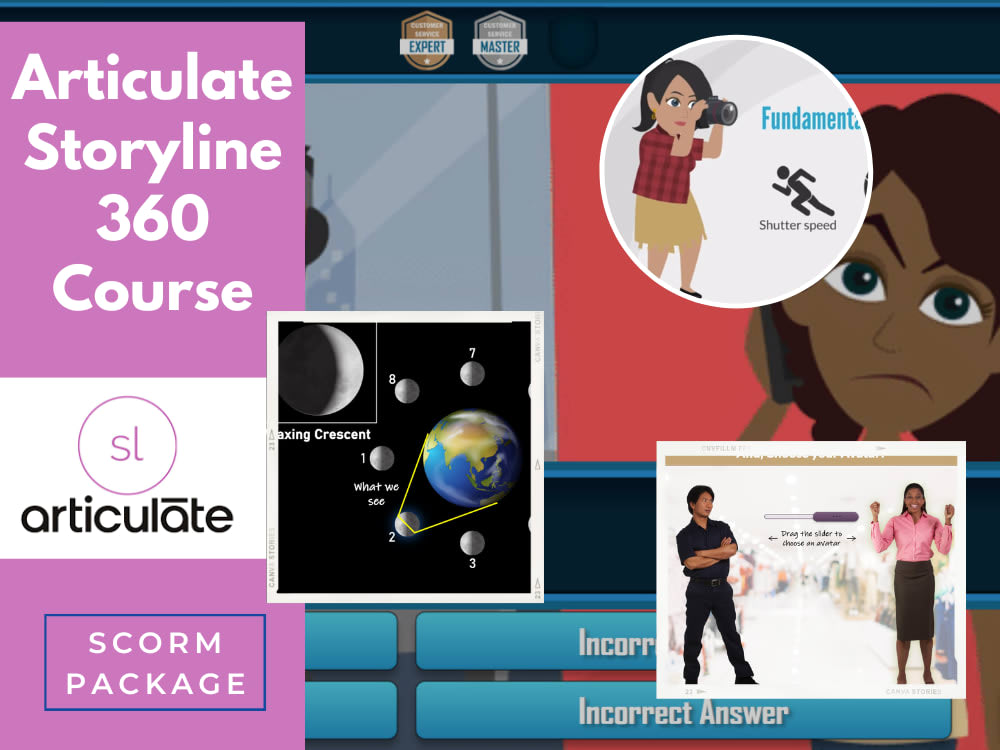 An interactive e-learning course created in Articulate Storyline (SCORM) | Upwork