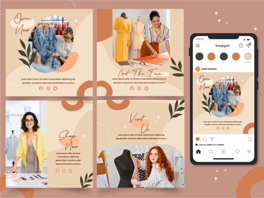 Trendy, attractive and eye-catchy social media creative posts and ...