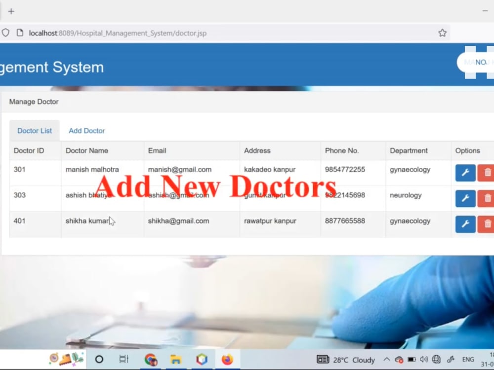 Hospital management system using java web application | Upwork