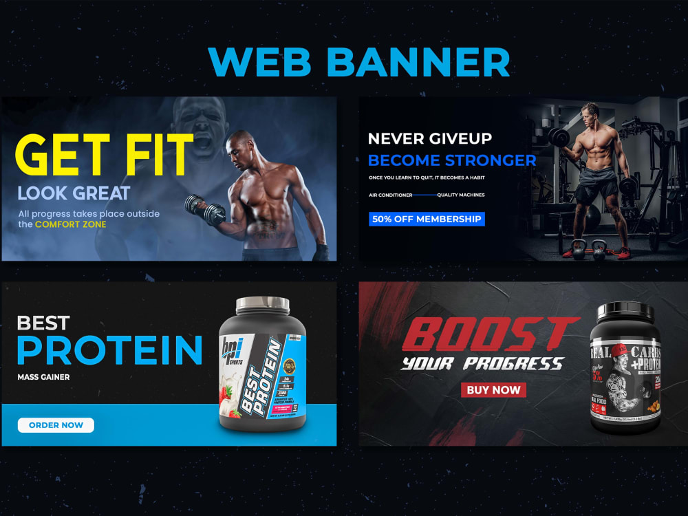 A stunning web banners, sliders, display banners and posters | Upwork