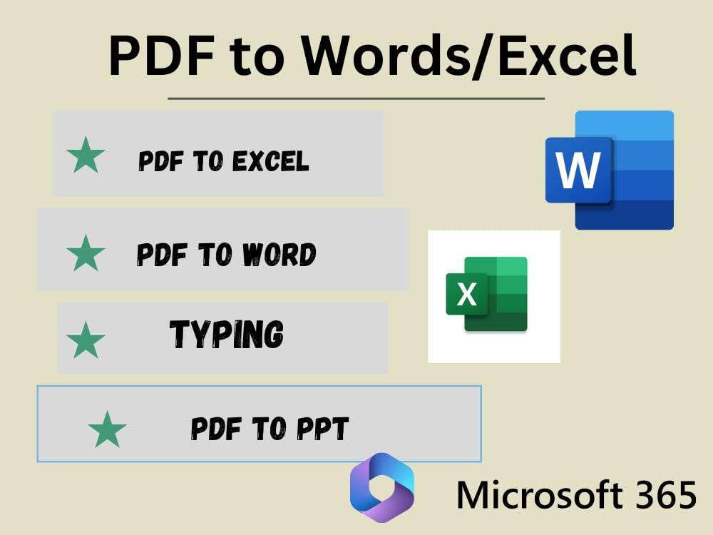 PDF to Excel conversion | Upwork