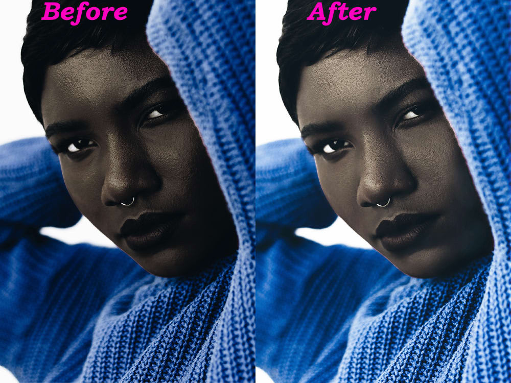 Photo retouch, headshot, portrait, high-end beauty, skin, model retouch, | Upwork