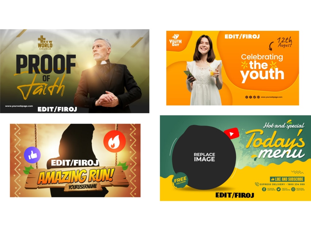 Eye Catching and Professional Random Thumbnail Design | Upwork