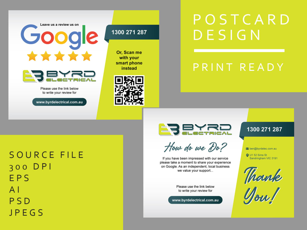 Printable Double sided Design for Postcard | Upwork