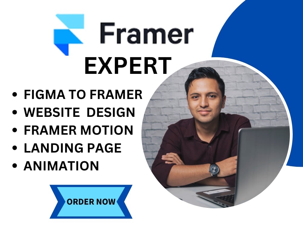 Website design, framer website, Figma to framer motion built with ...
