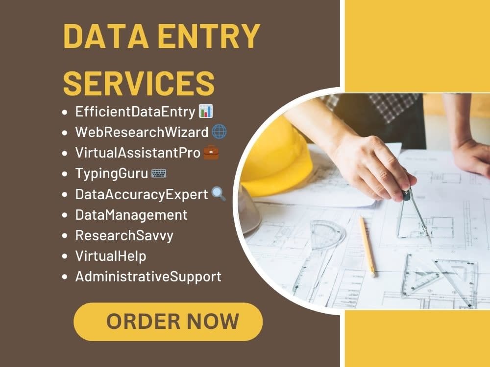 Data entry, web research typing with Virtual Assistant Service | Upwork