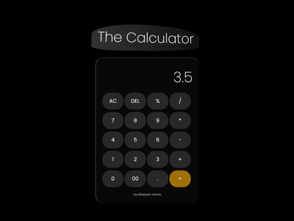 An UI calculator which is built with next-gen UI | Upwork