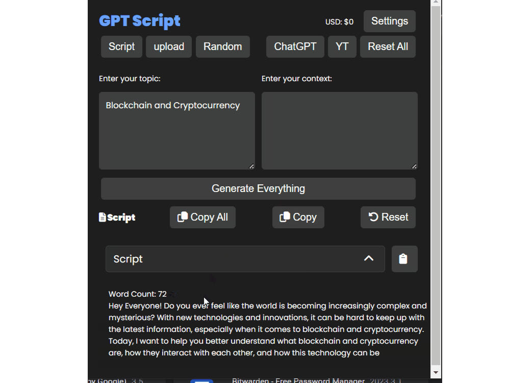 A chrome extension with OpenAI Integration | Upwork