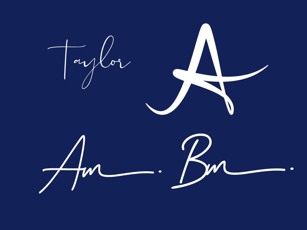 Scripted, signature, hand drawn and cursive logo | Upwork