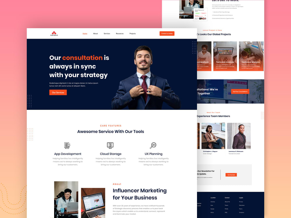 Figma web ui ux landing page, landing page ui design | Upwork